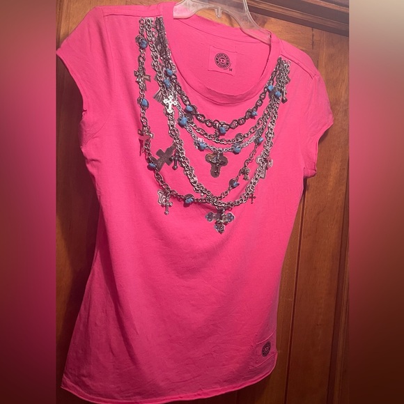 Double D Ranch | Tops | Double D Ranch Embellished Pink Top | Poshmark